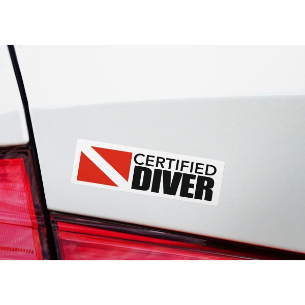 CERTIFIED DIVER Vinyl Decal Sticker Scuba Diving Stickers