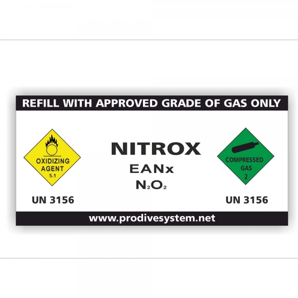 Scuba Divers Cylinder Contents Sticker Nitrox & Breathing Air