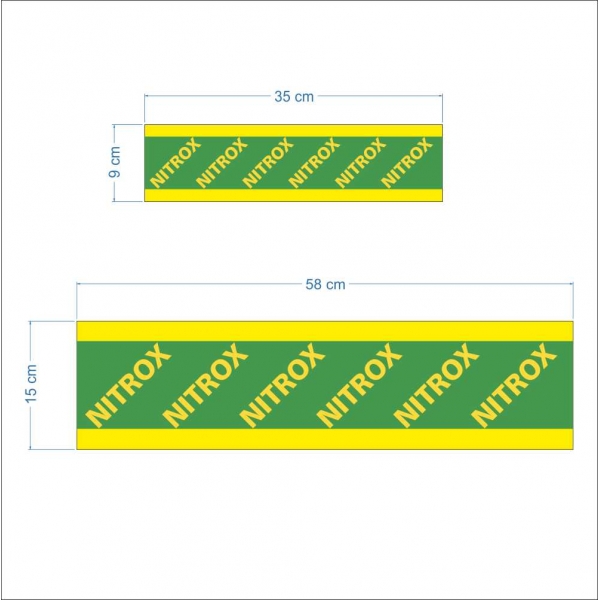 Nitrox Only Band Warning Sticker for DiveTanks